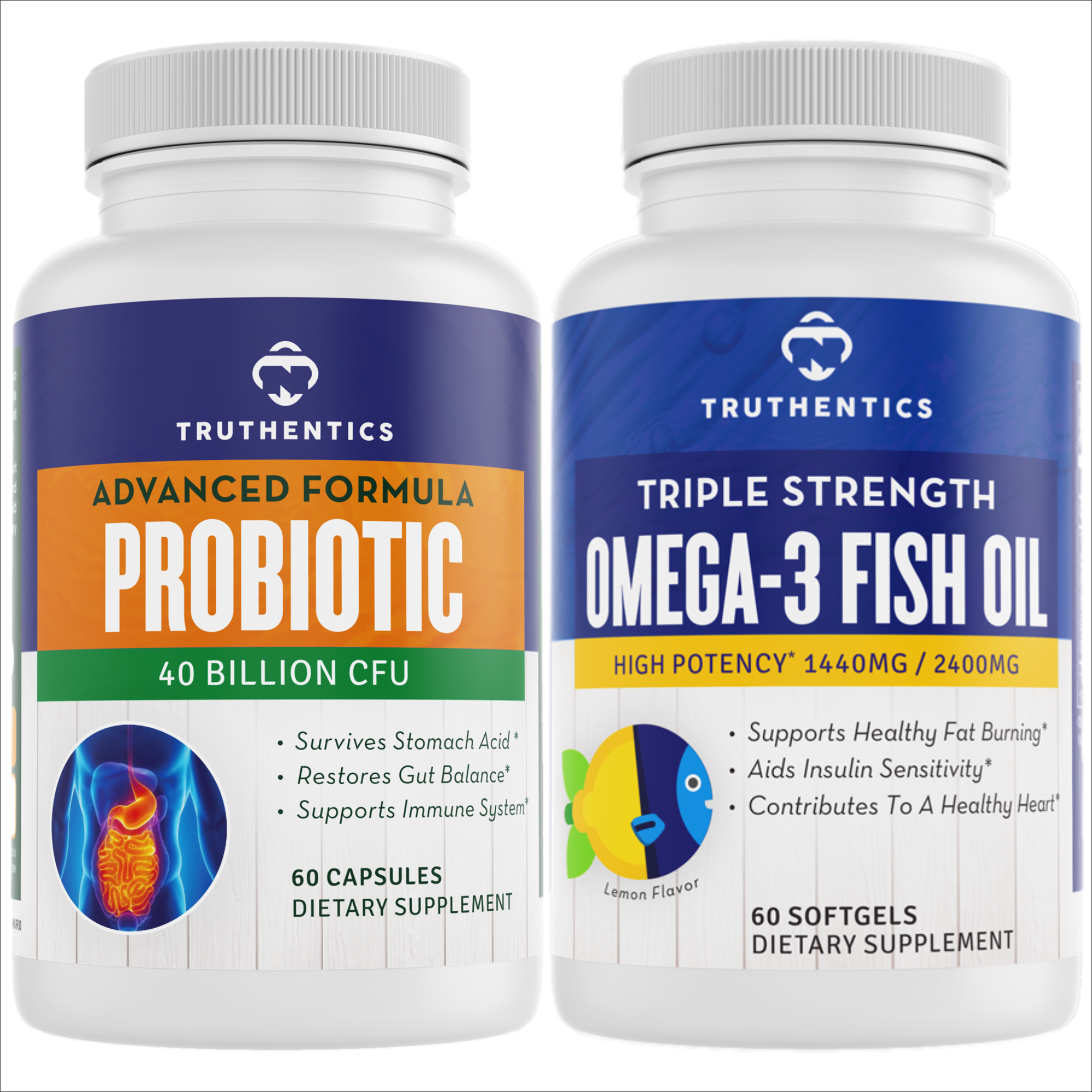 Advanced Probiotic & Omega-3 Fish Oil Bundle | Truthentics